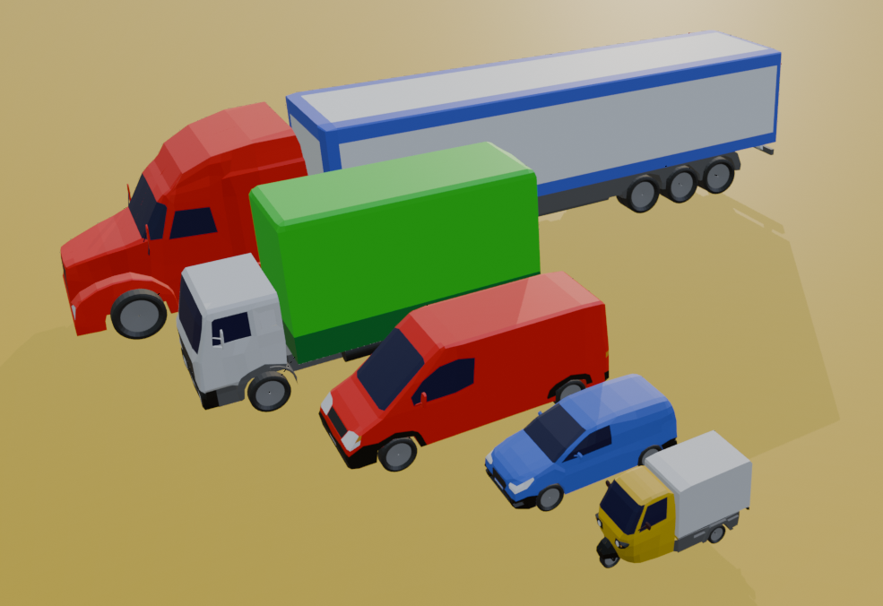 Transportation vehicles collection - low poly, game ready by Stanisko