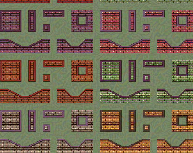 Free Brick Tile Set! Tons of color options! by witches glitches