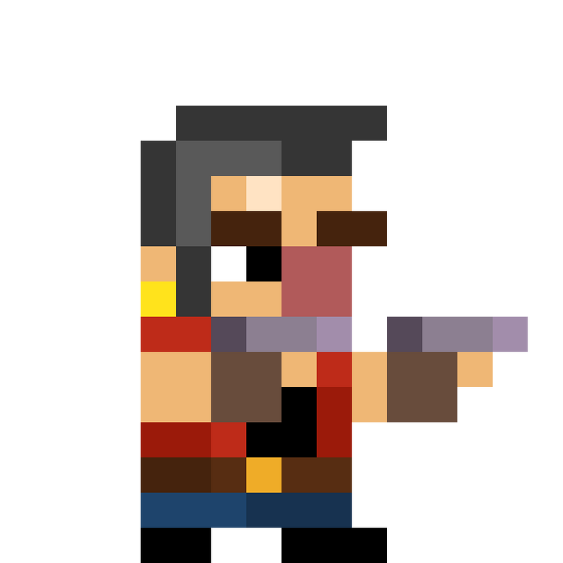 Action Dude - Animated Sprite by Quintino Pixels