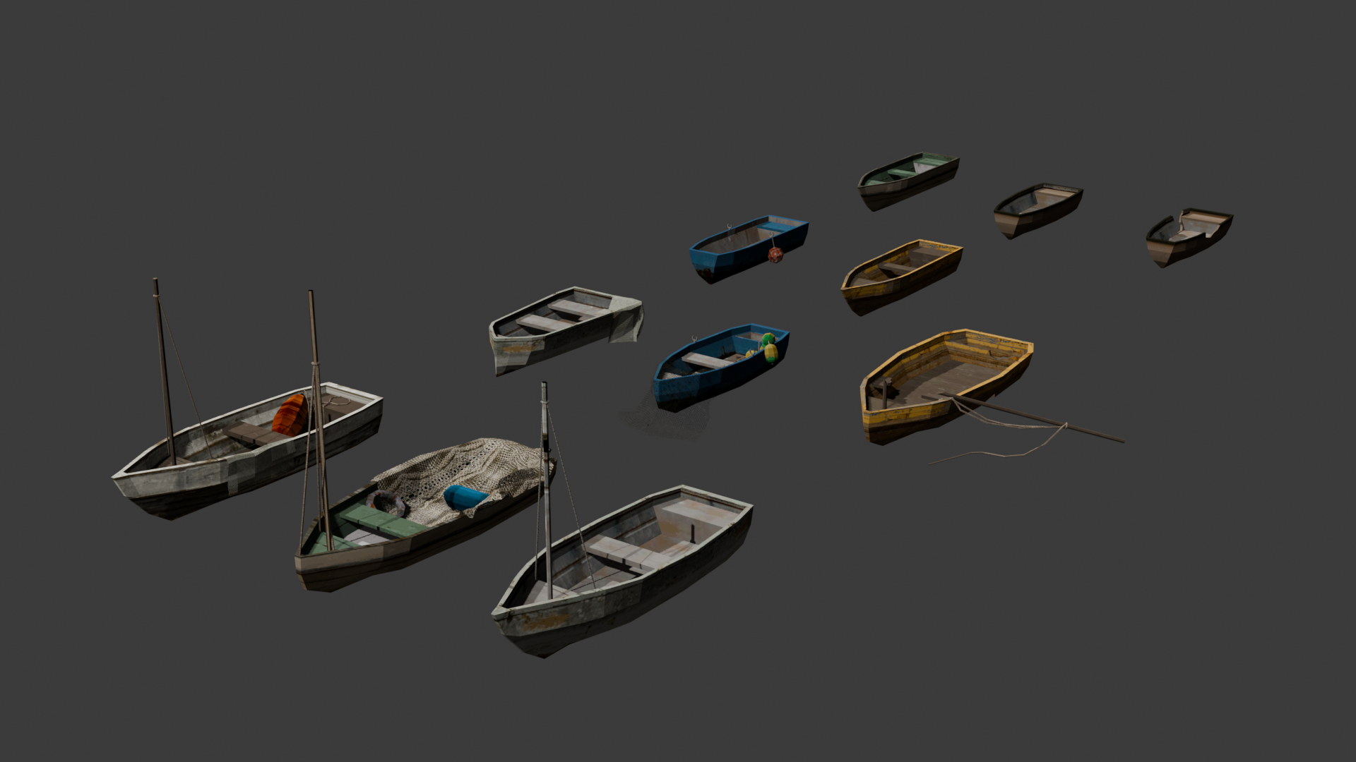 PSX Low-Poly Boats & Fishing Props Pack by Aquicor