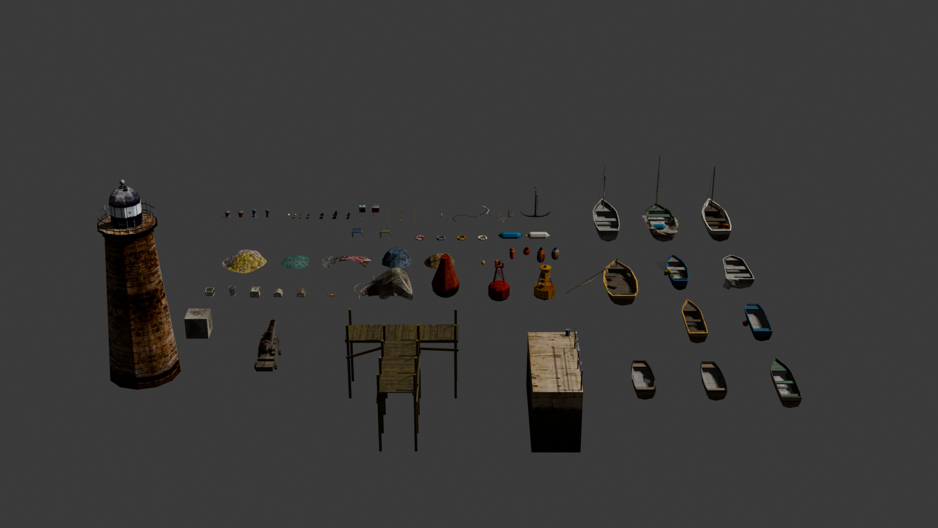 PSX Low-Poly Boats & Fishing Props Pack by Aquicor
