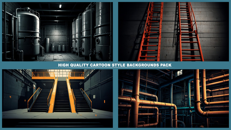 140+ FACTORY BACKGROUNDS by PIXELHUNT