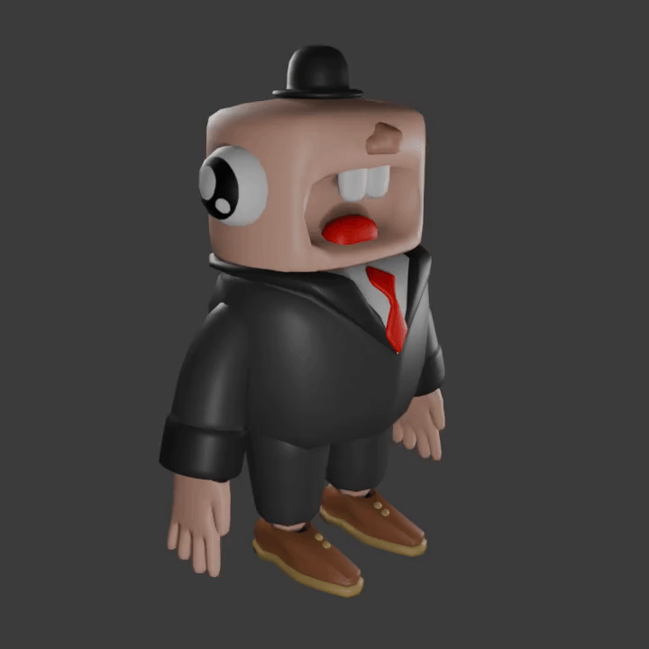 GENTLEMEN 3D MODEL + ANIMATIONS by Glasserr