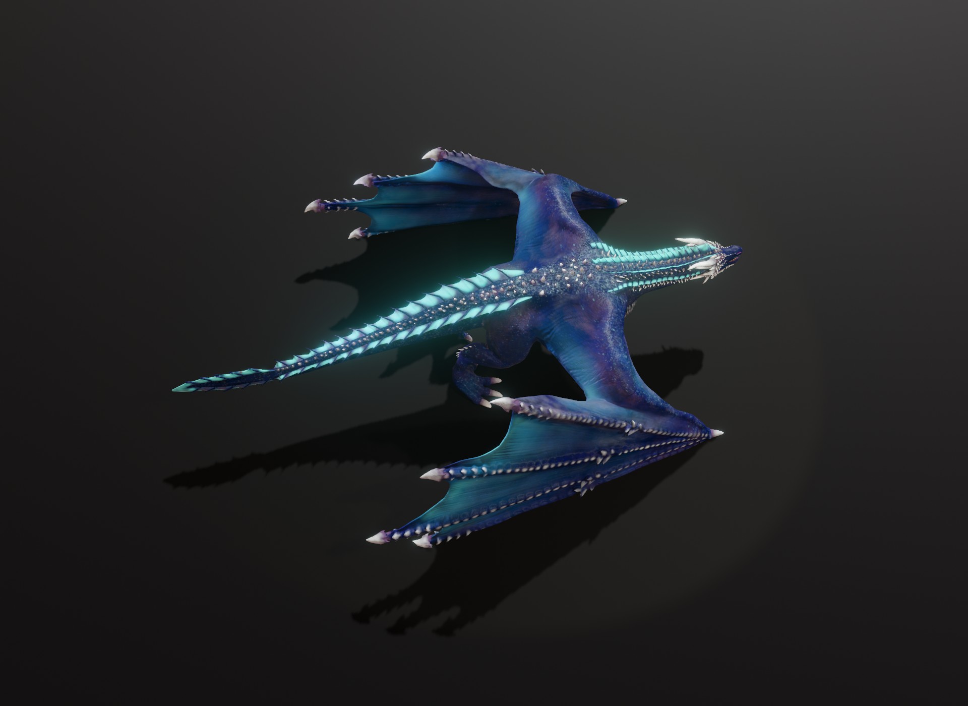 Realistic Blue Wyvern Animated Game-Ready Low-Poly 3D Model by 3DDisco