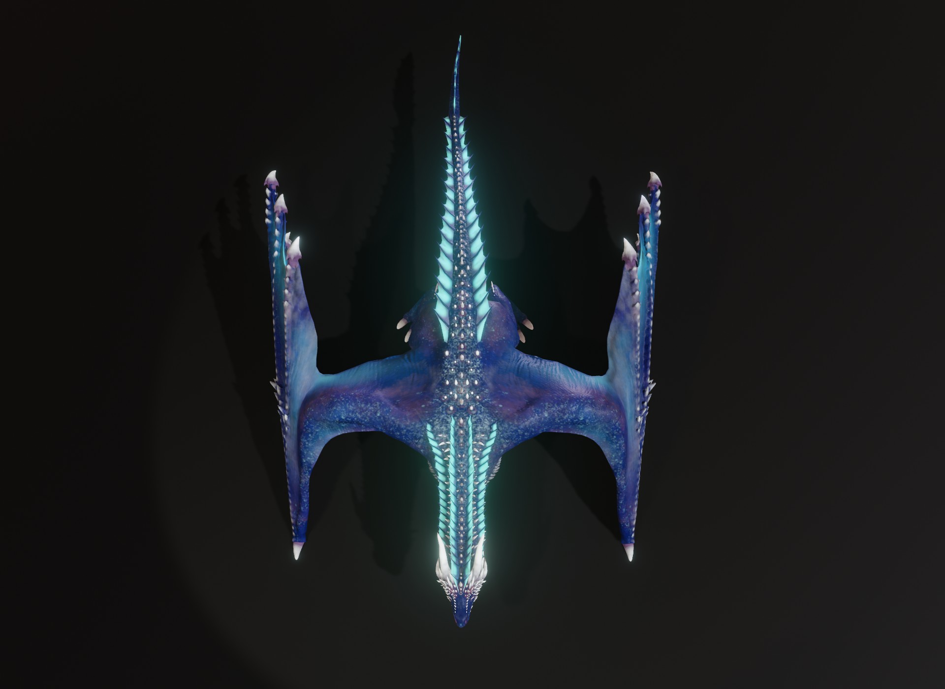Realistic Blue Wyvern Animated Game-Ready Low-Poly 3D Model by 3DDisco