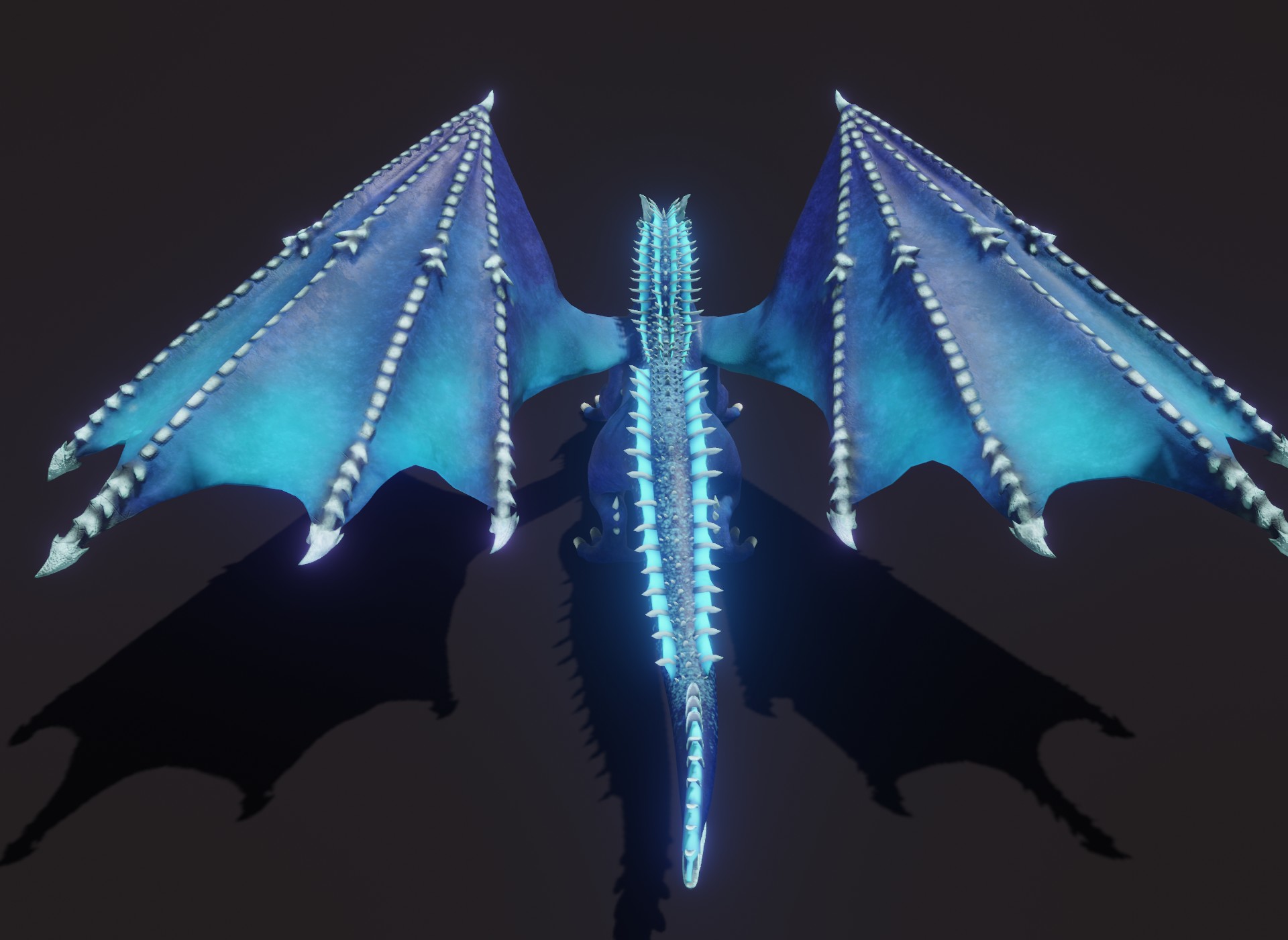 Realistic Blue Dragon Animated Low-Poly 3D Model by 3DDisco