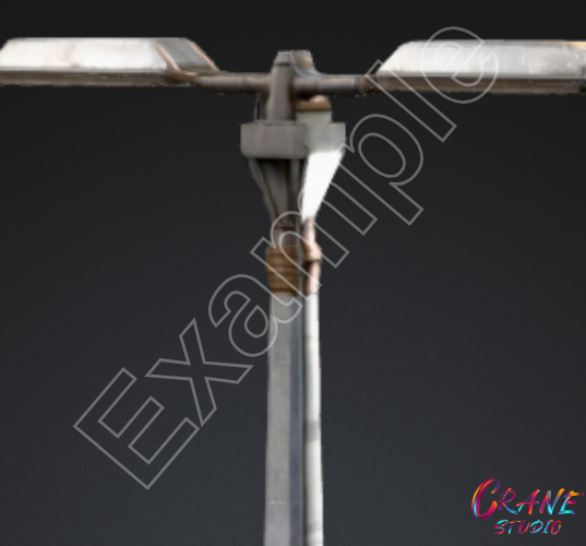 Stylized / Industrial Street Lamp – Optimized Mesh, Low & High Poly by ...