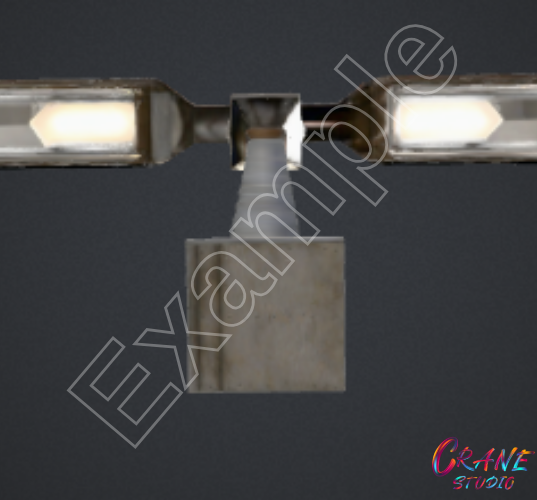 Stylized / Industrial Street Lamp – Optimized Mesh, Low & High Poly by ...