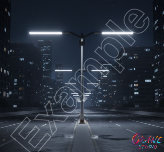 Stylized / Industrial Street Lamp – Optimized Mesh, Low & High Poly by ...