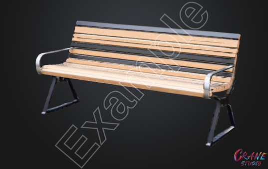 Modern Outdoor Bench – AAA Textures, Optimized Mesh by cranestudio