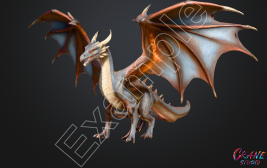 Stylized Fantasy Dragon – Low Poly, Clean Topology by cranestudio