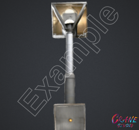 Industrial Style Street Lamp – AAA Textures, Clean Textures by cranestudio
