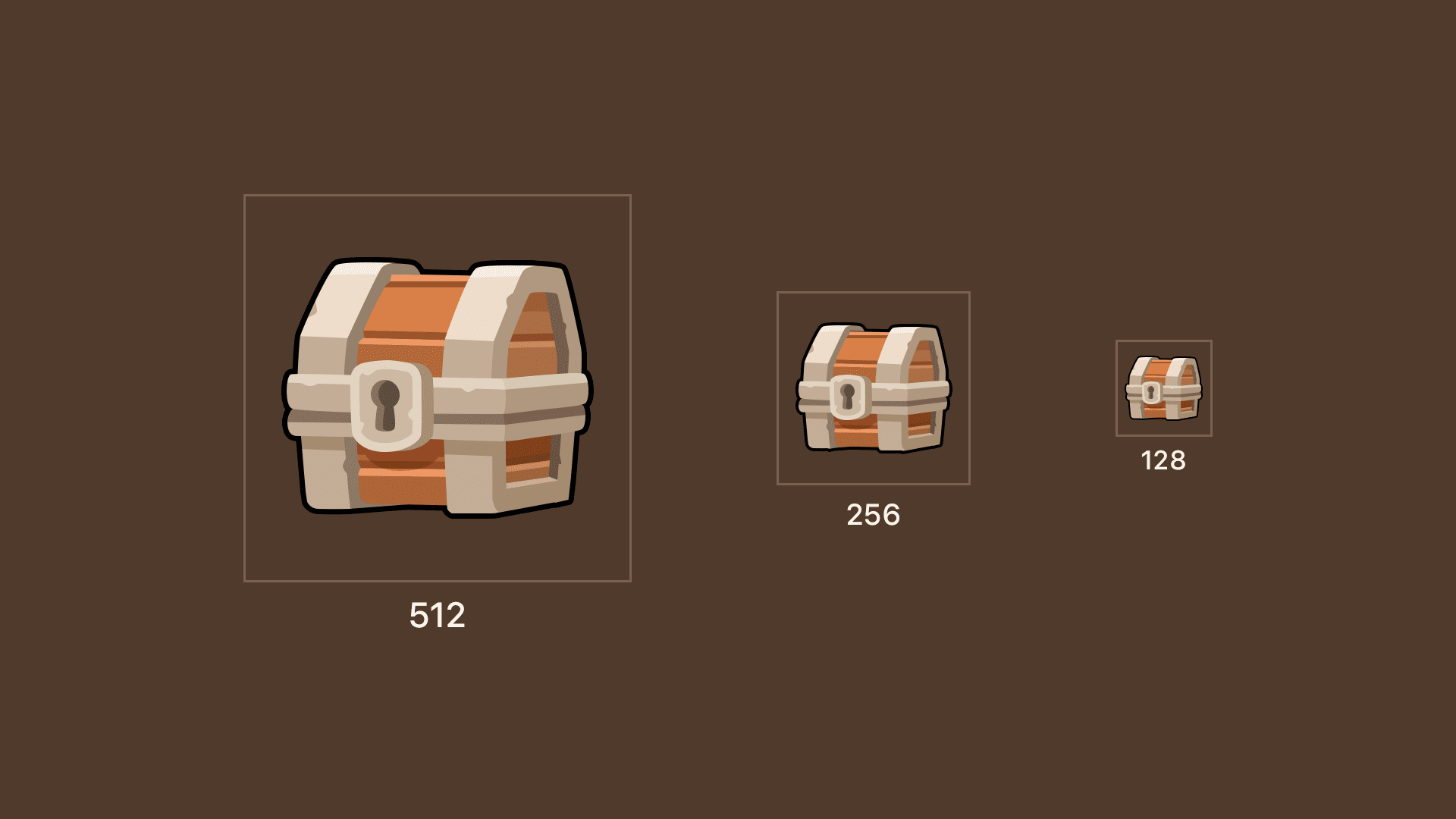 2D Icons - Fantasy Chest Wooden by LAYERLAB