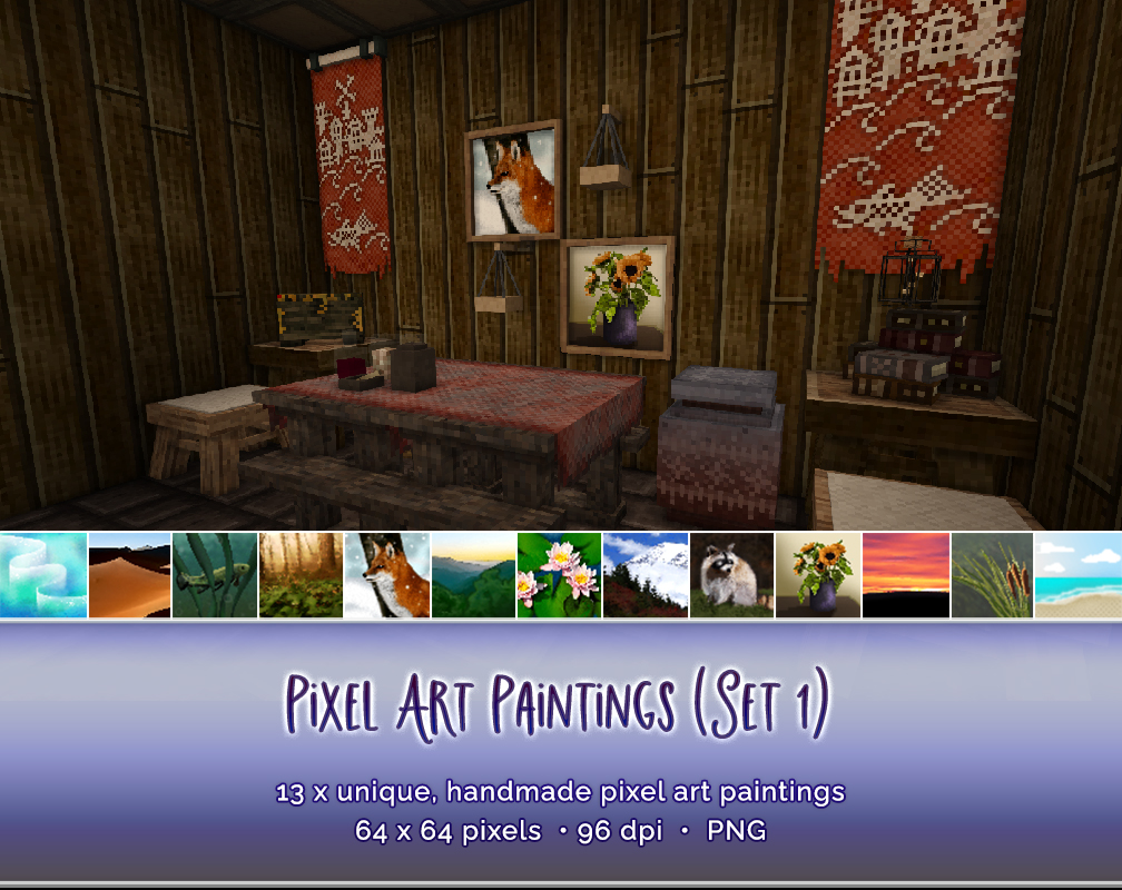 64px Pixel Art Paintings (Set 1) Freebie! by Evalynn