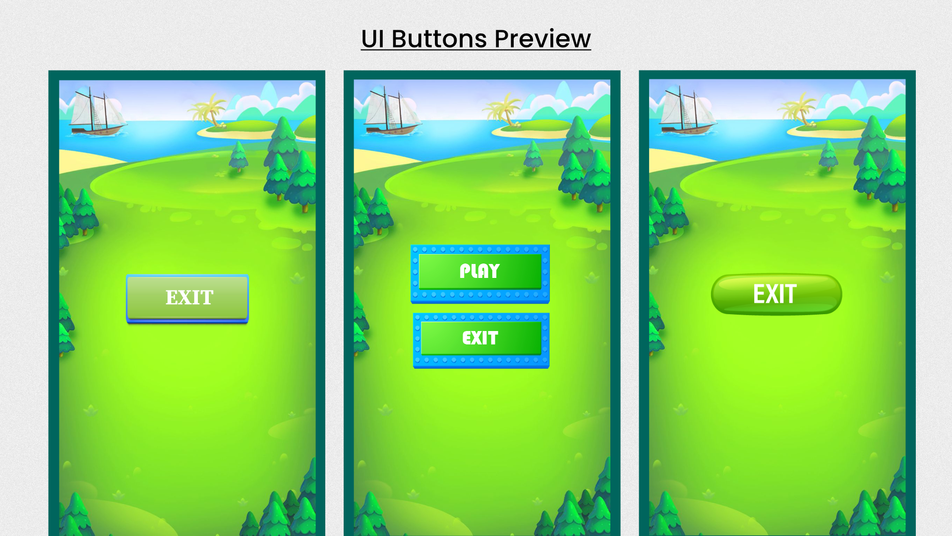 Casual Game UI Buttons Pack by AIRIDEV