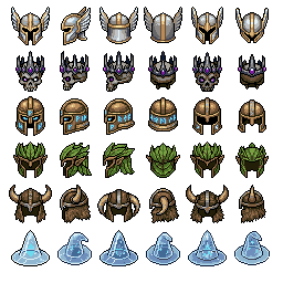 100+ RPG Hat Sprites Pixel Art Pack by Seveneves.ai