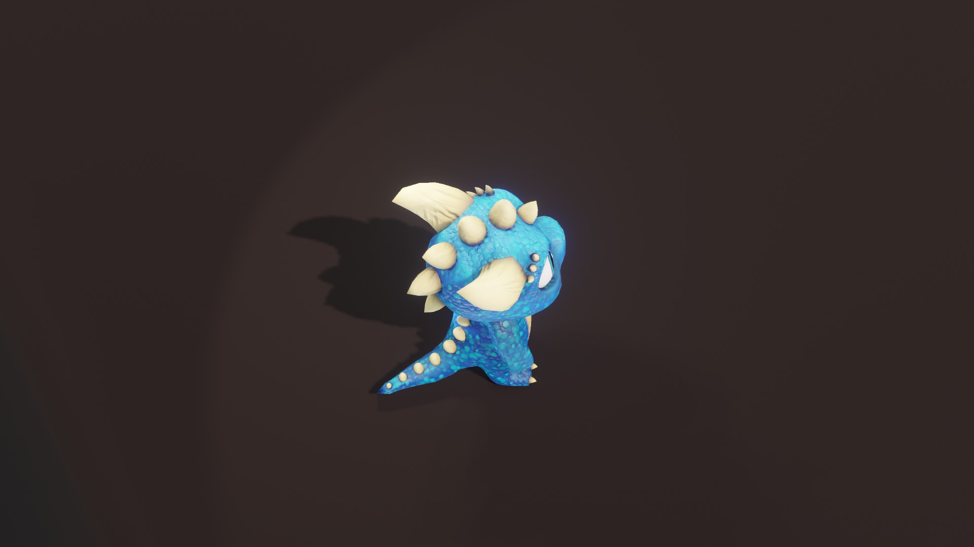 Cartoon Blue Dinosaur 3D Model – Animated Character by 3DDisco