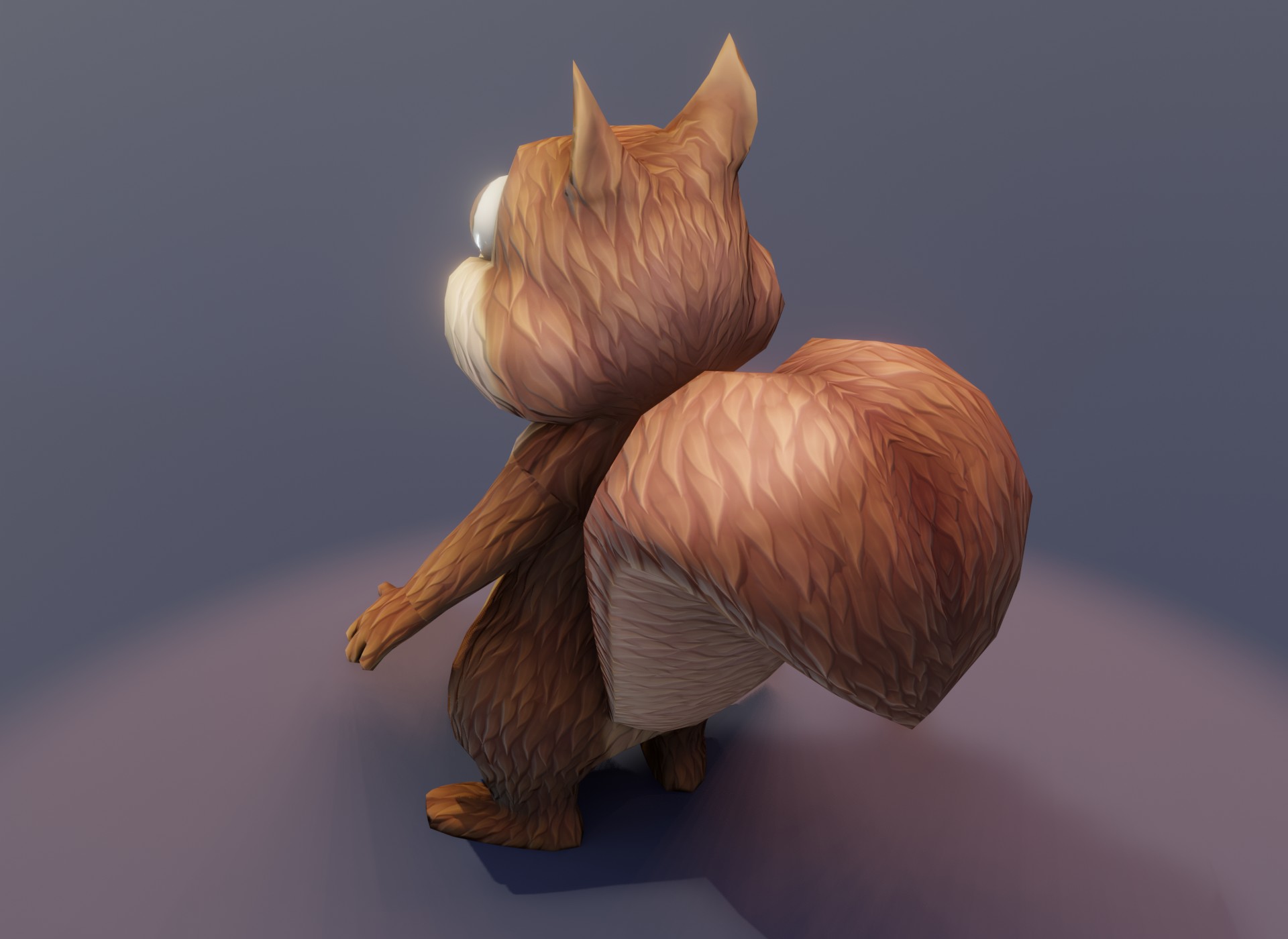 Cartoon Squirrel Animated 3D Model by 3DDisco