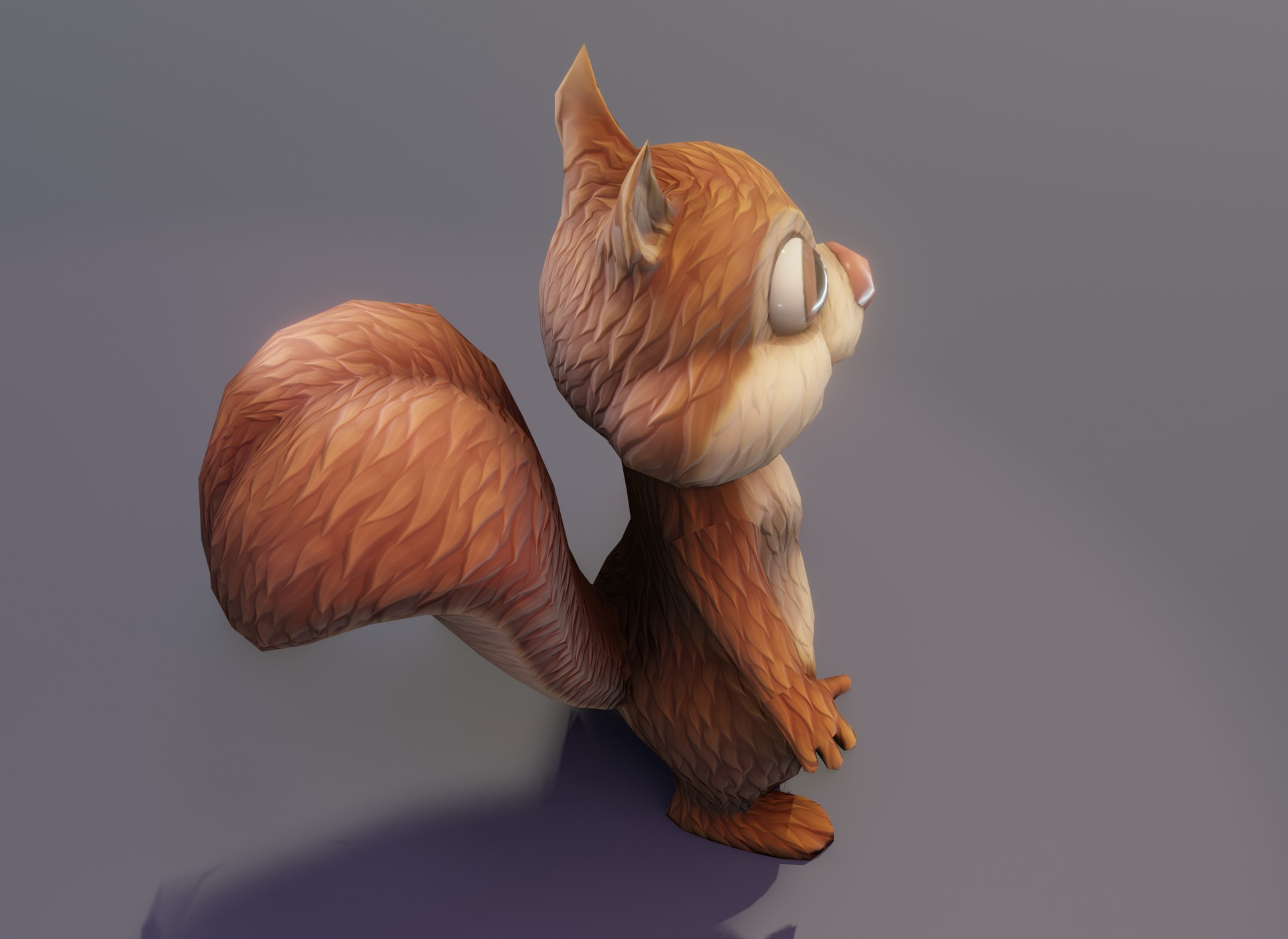 Cartoon Squirrel Animated 3D Model by 3DDisco