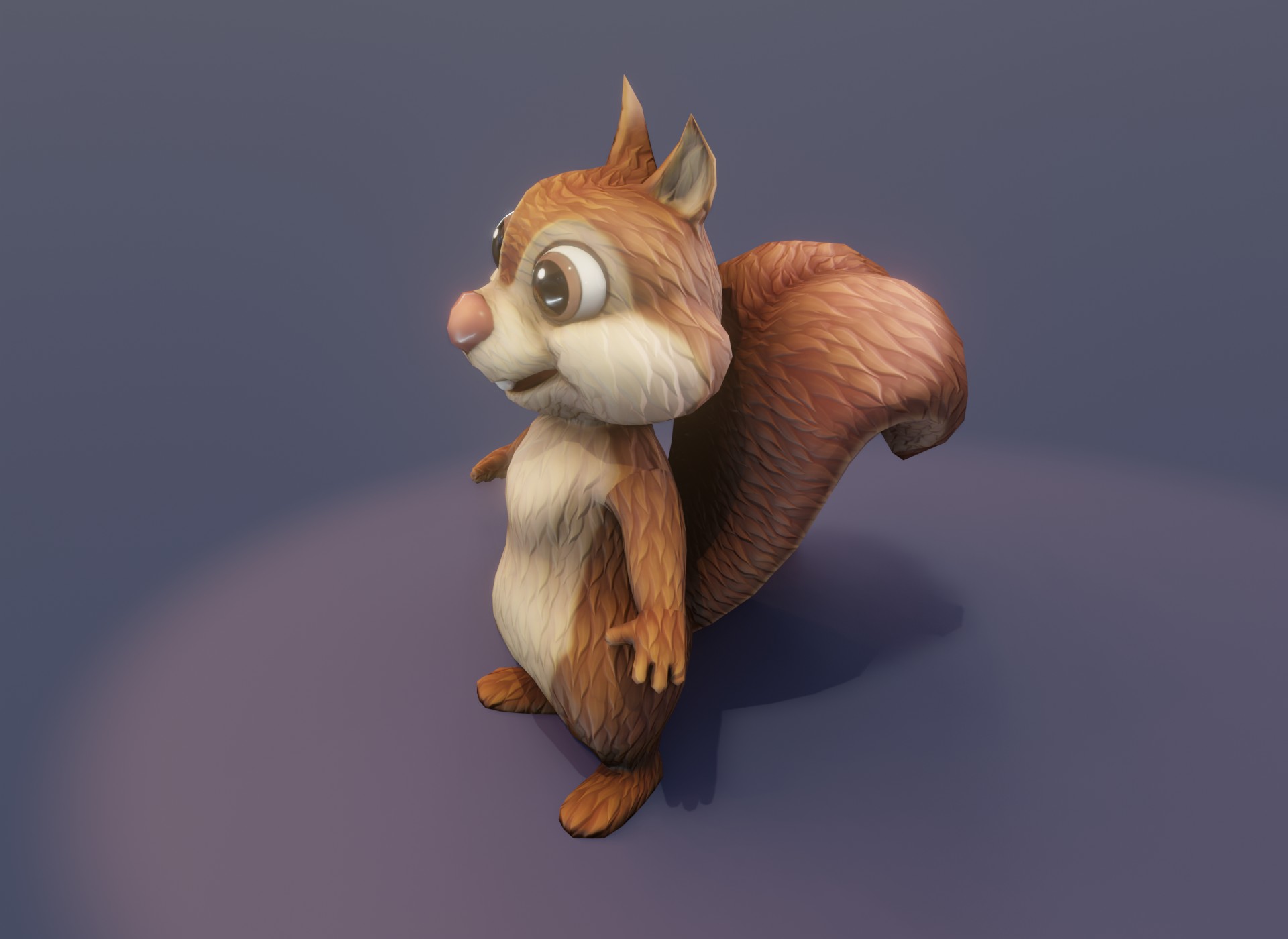 Cartoon Squirrel Animated 3D Model by 3DDisco