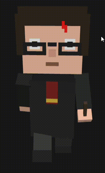 Wizard Student Voxel Character (Idle, Walk & Jump Animations) - Wizard ...