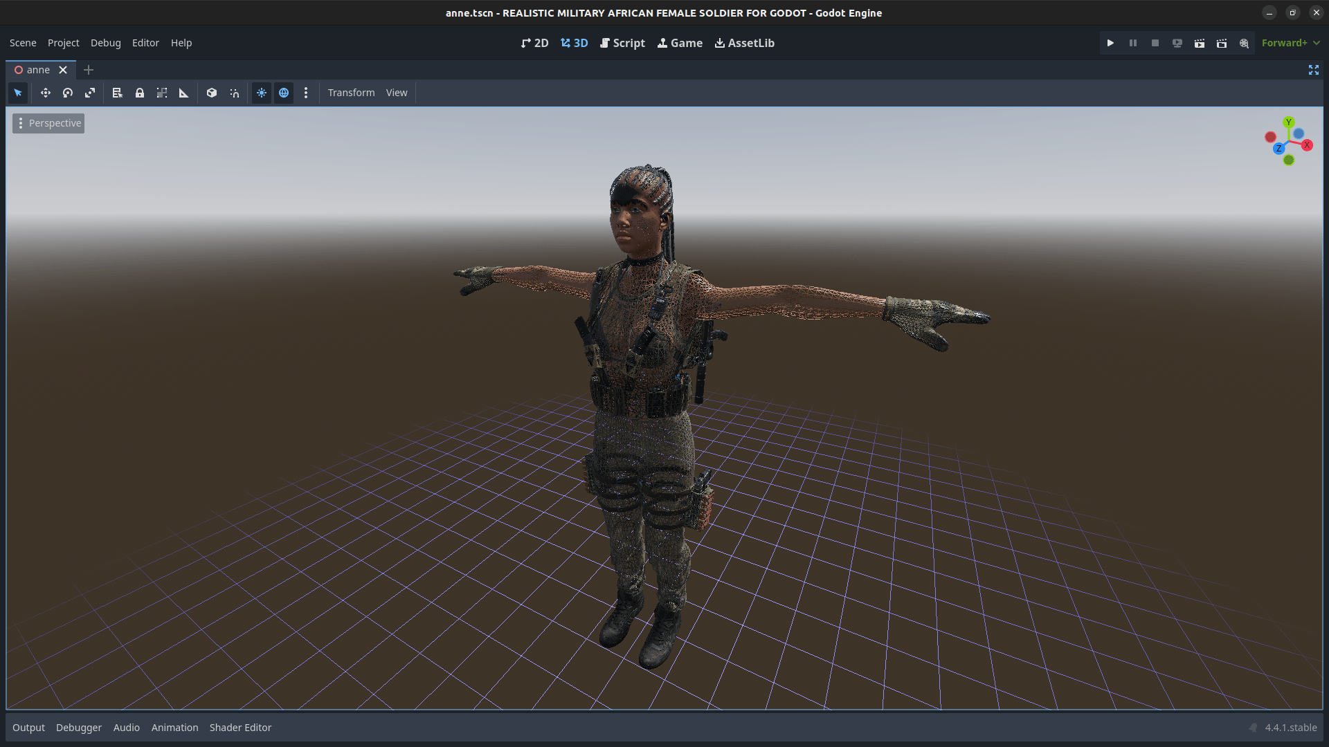 Realistic Military African Female Soldier For Godot by Console Art ...