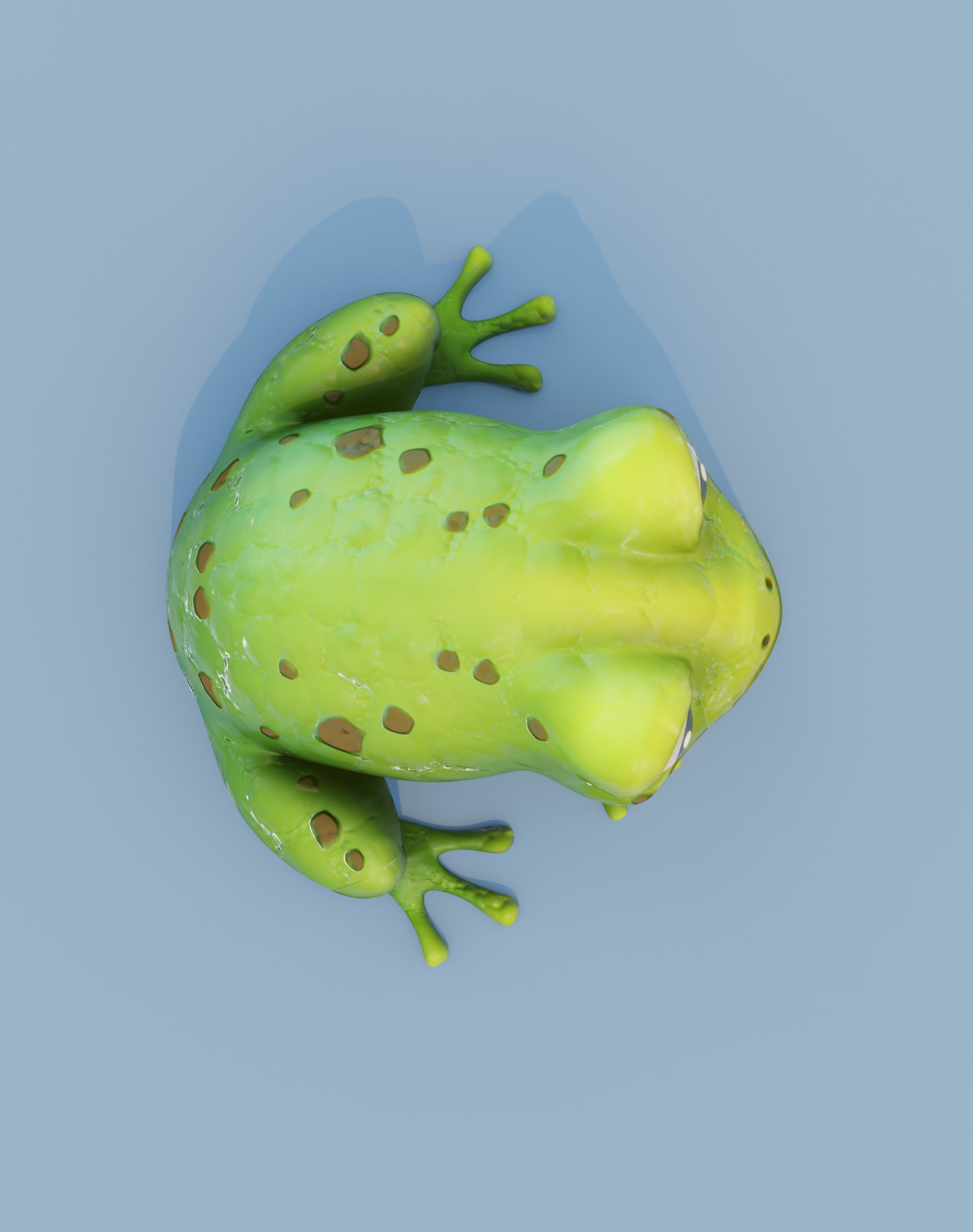Cartoon Frog Animated 3D Model by 3DDisco