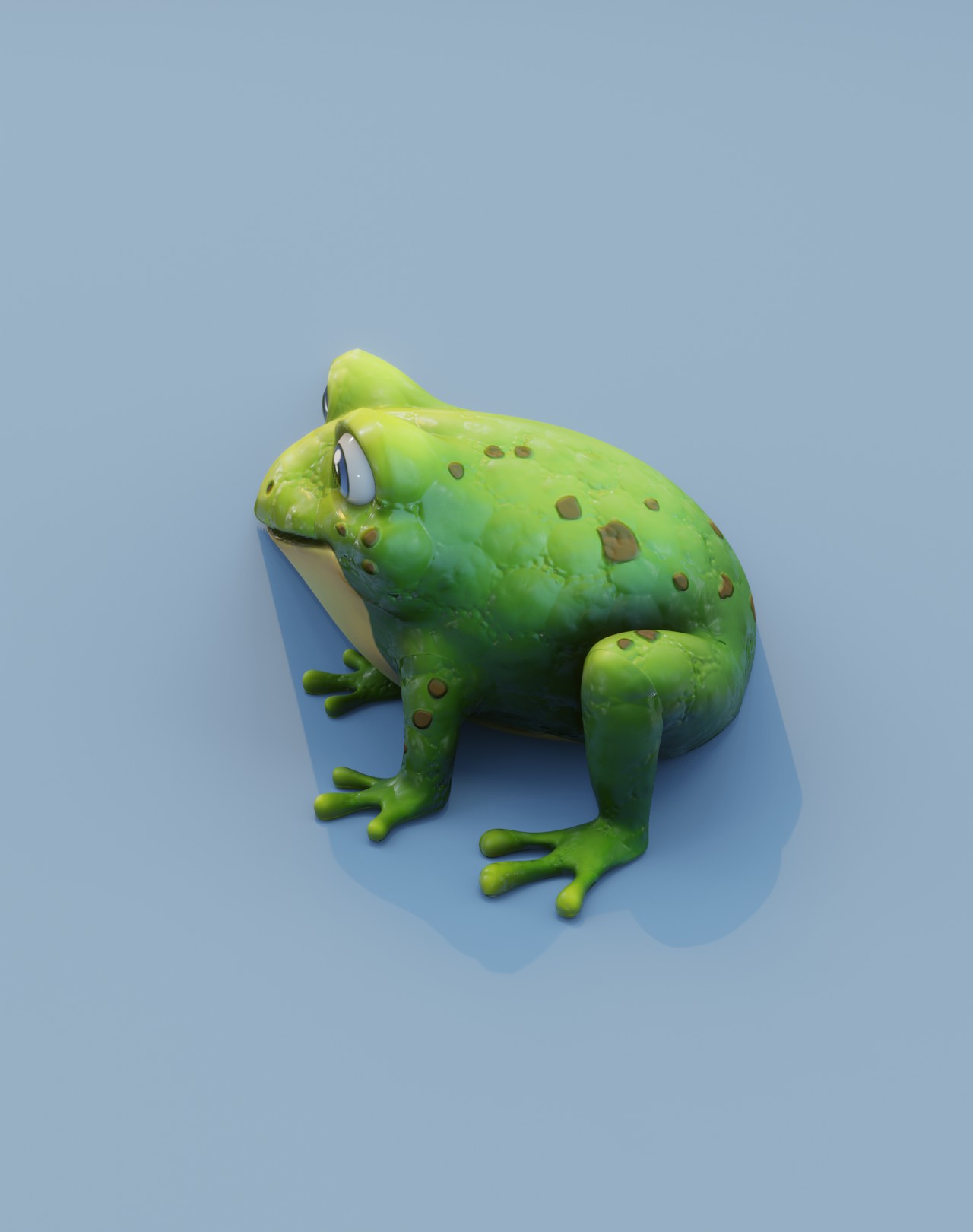 Cartoon Frog Animated 3D Model by 3DDisco