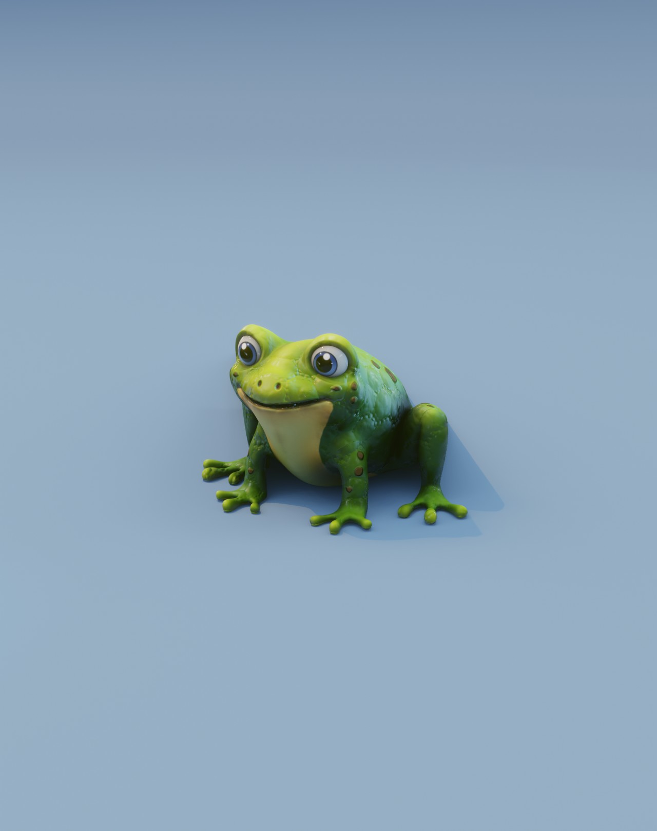 Cartoon Frog Animated 3D Model by 3DDisco