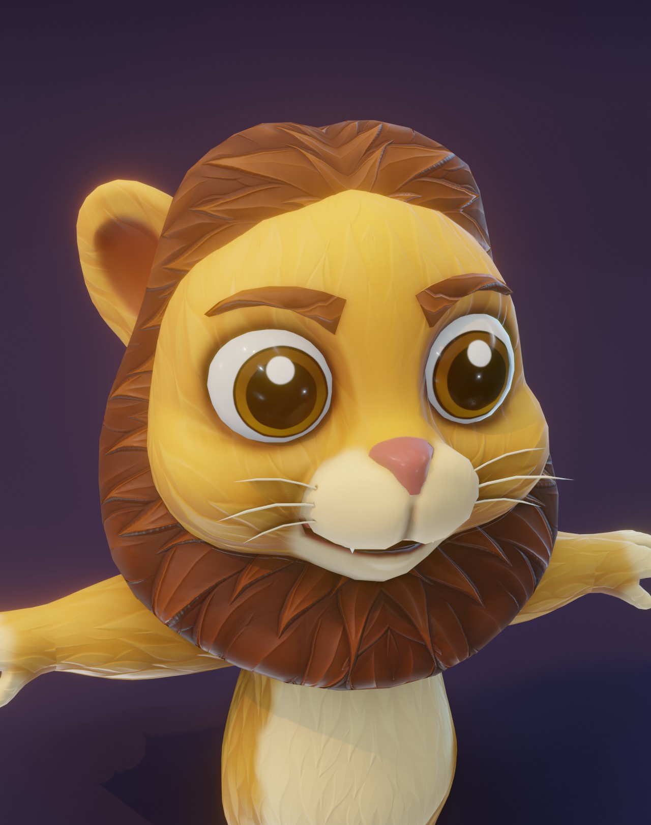 Cartoon Lion Animated 3D Model by 3DDisco