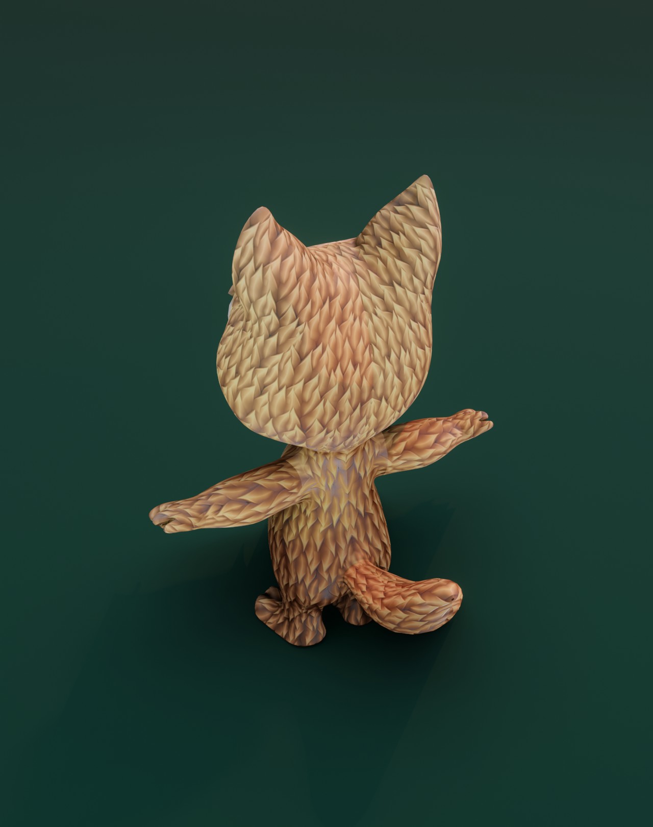 Cartoon Red Wolf Animated 3D Model by 3DDisco