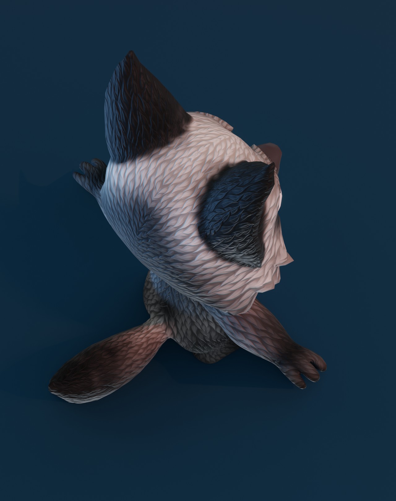 Cartoon Silver Fox Animated 3D Model by 3DDisco