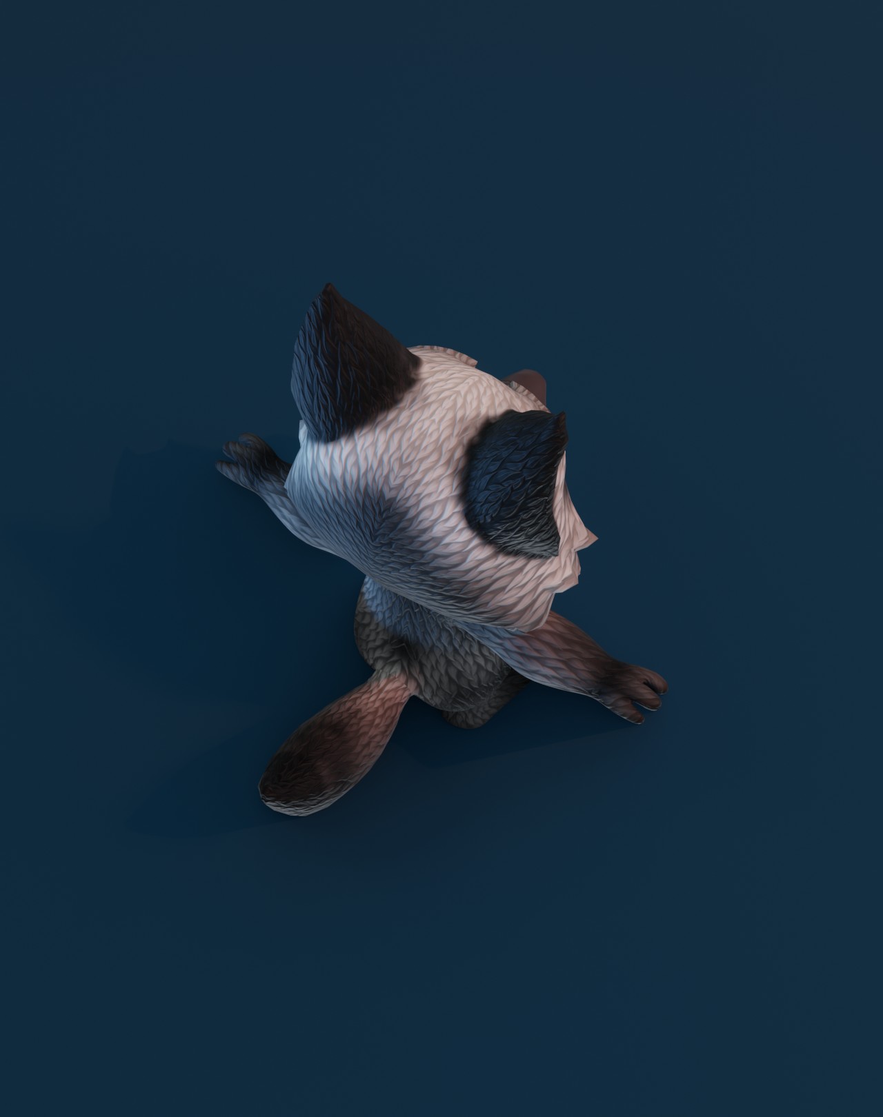 Cartoon Silver Fox Animated 3D Model by 3DDisco