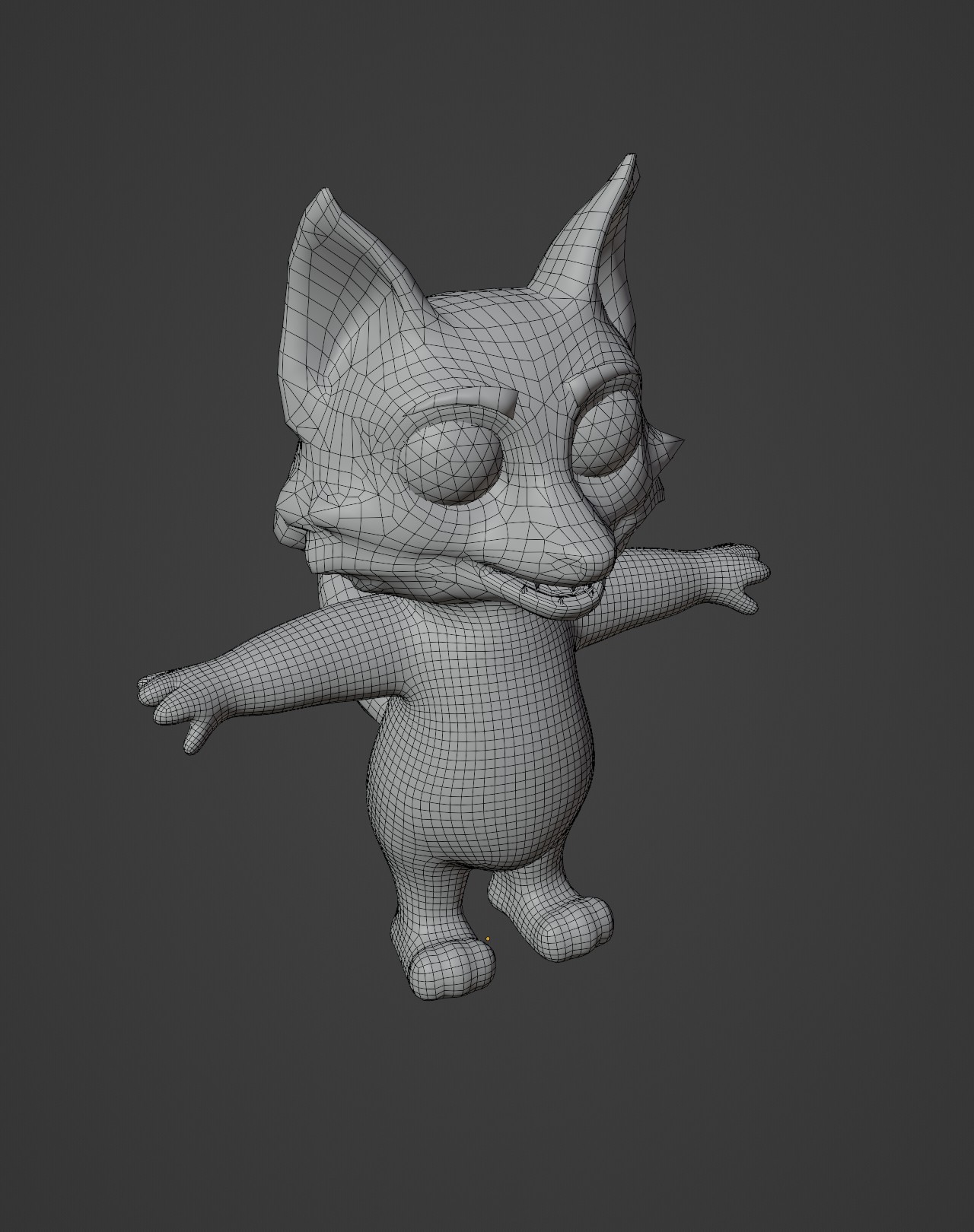 Cartoon Silver Fox Animated 3D Model by 3DDisco