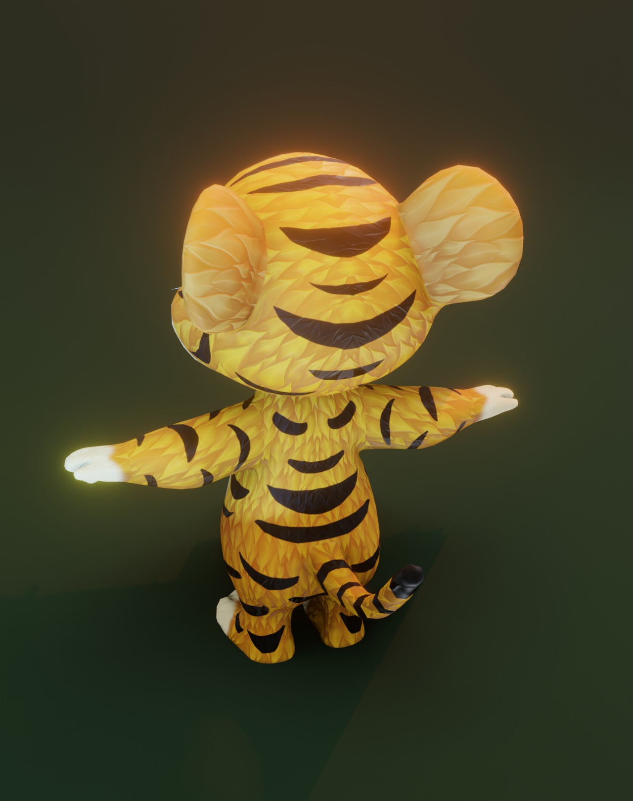 Cartoon Tiger Animated 3D Model by 3DDisco