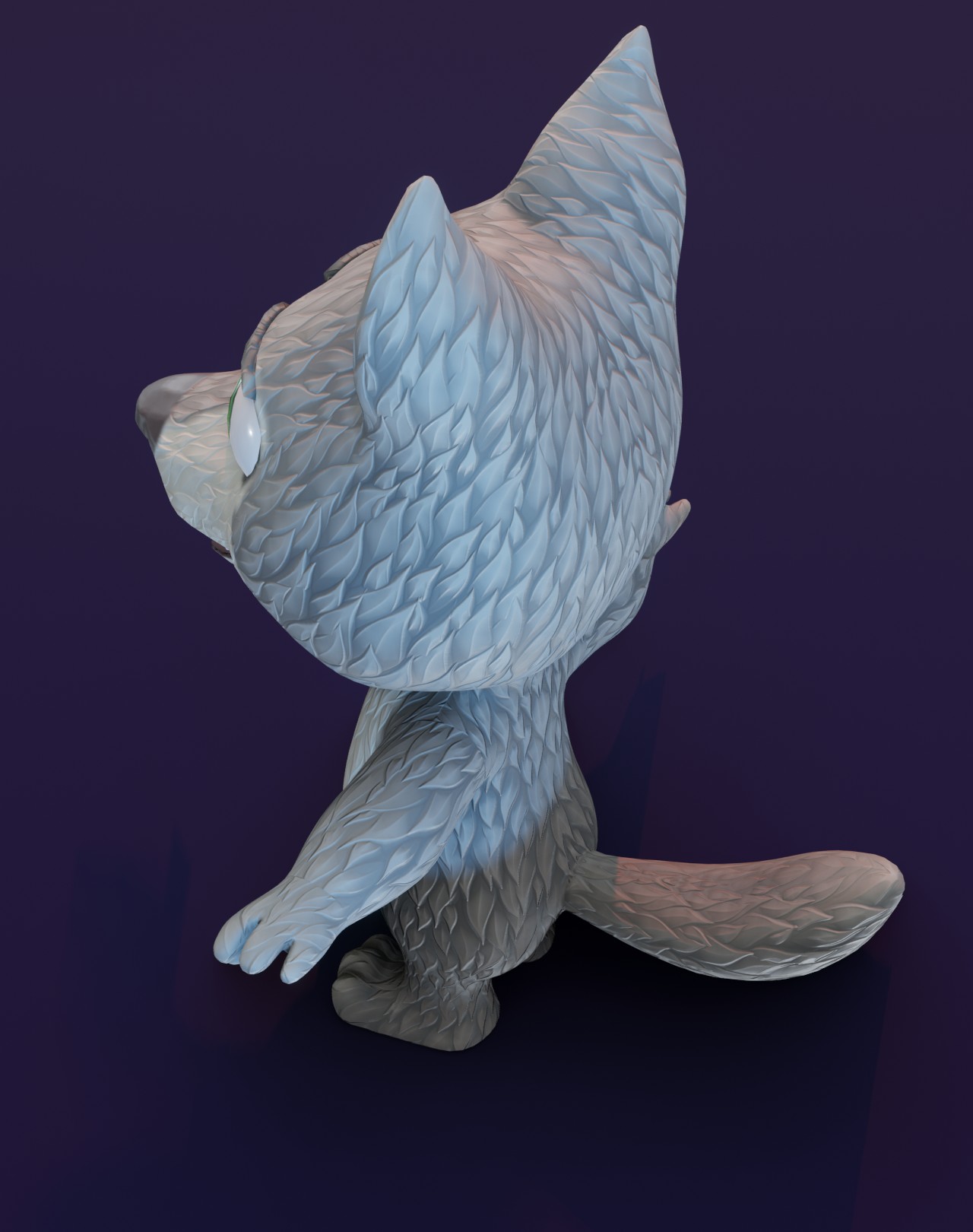 Cartoon Wolf Animated 3D Model by 3DDisco