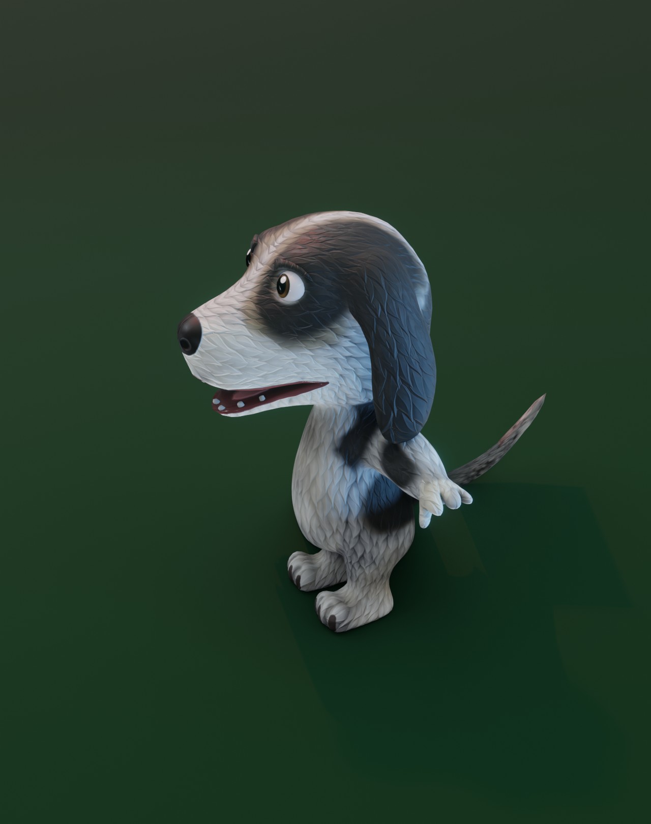 Cartoon Hound Dog Animated 3D Model by 3DDisco