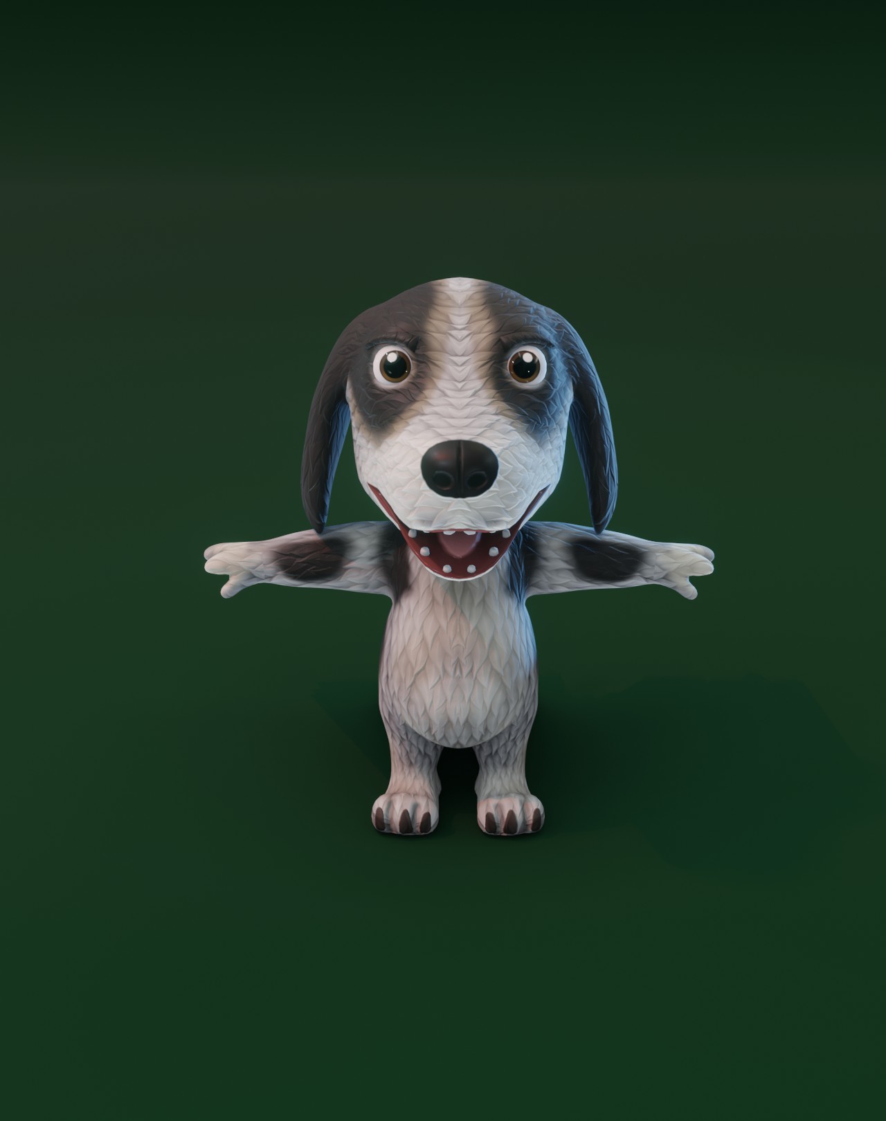 Cartoon Hound Dog Animated 3D Model by 3DDisco
