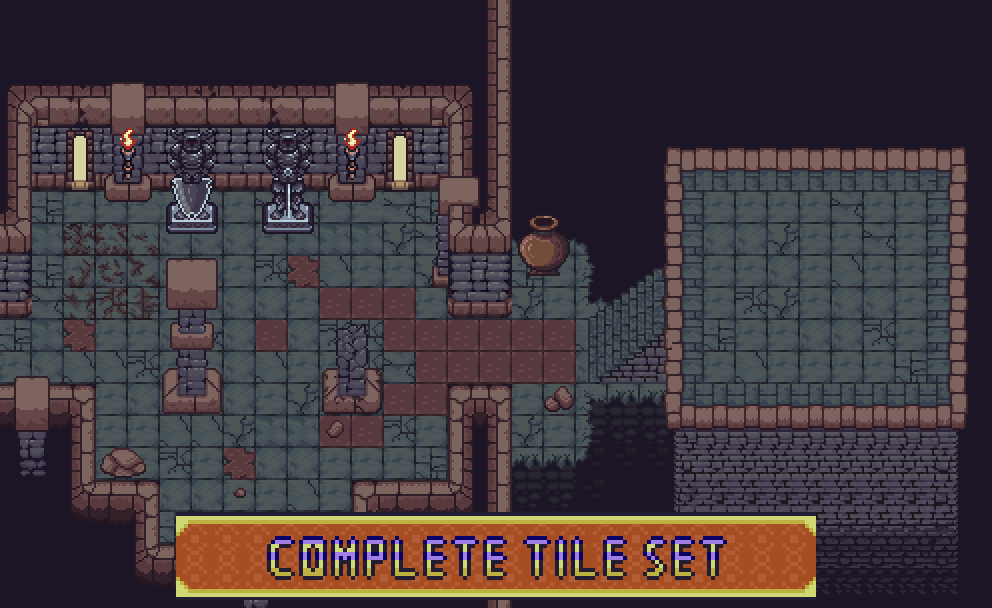 Cat Fantasy - Tile Set: Dungeon by Carlos Zepter