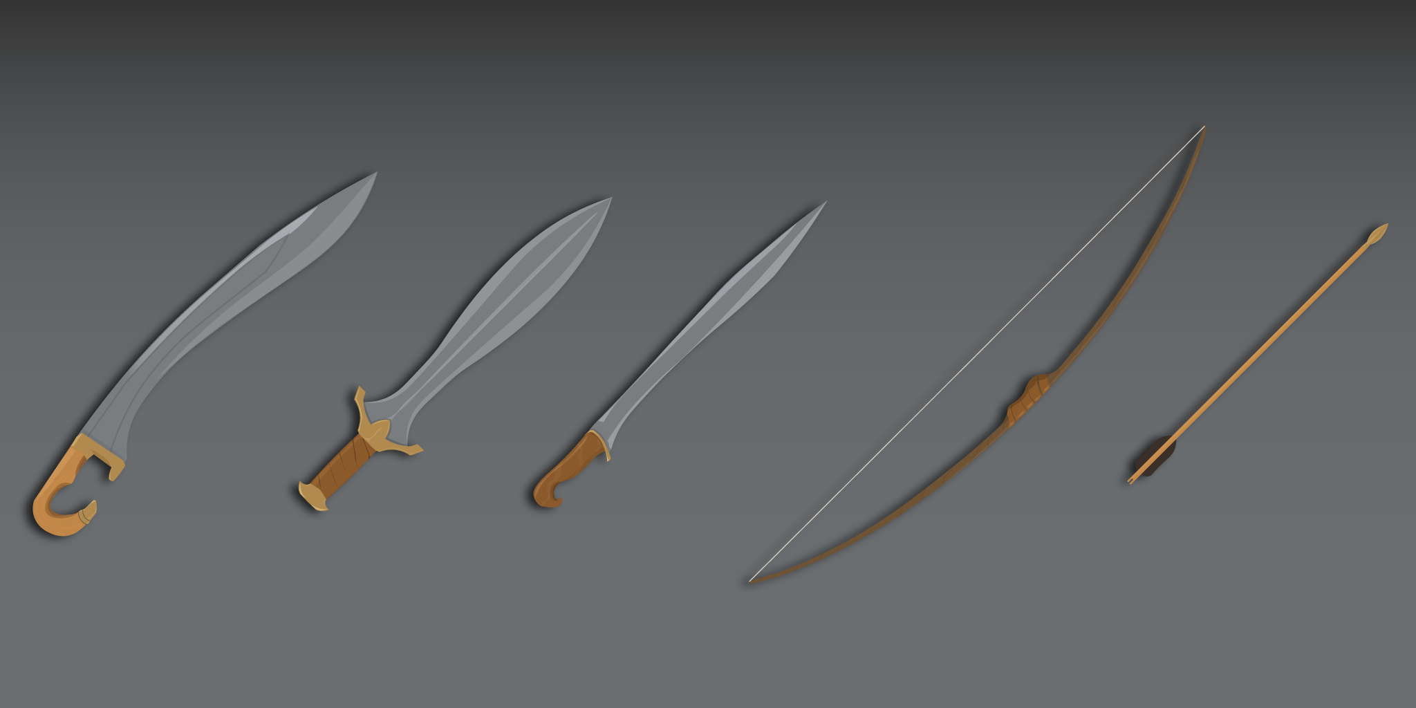 2D Greek Iron Age Weapons – Demo by LiSo Art