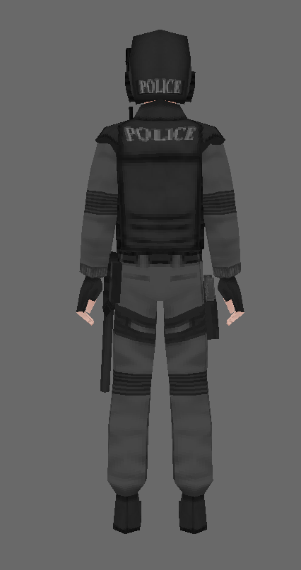 PSX Low Poly Character - Male Police - Game Ready by Neko Ninja Labs