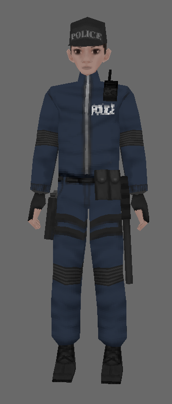 PSX Low Poly Character - Male Police - Game Ready by Neko Ninja Labs