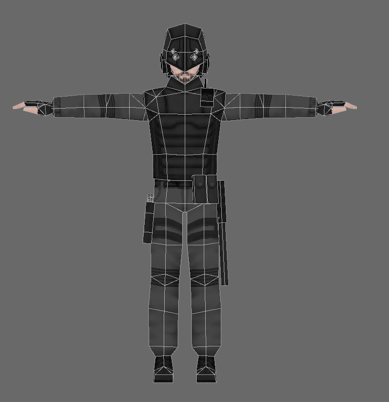 PSX Low Poly Character - Male Police - Game Ready by Neko Ninja Labs