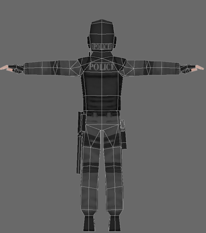PSX Low Poly Character - Male Police - Game Ready by Neko Ninja Labs