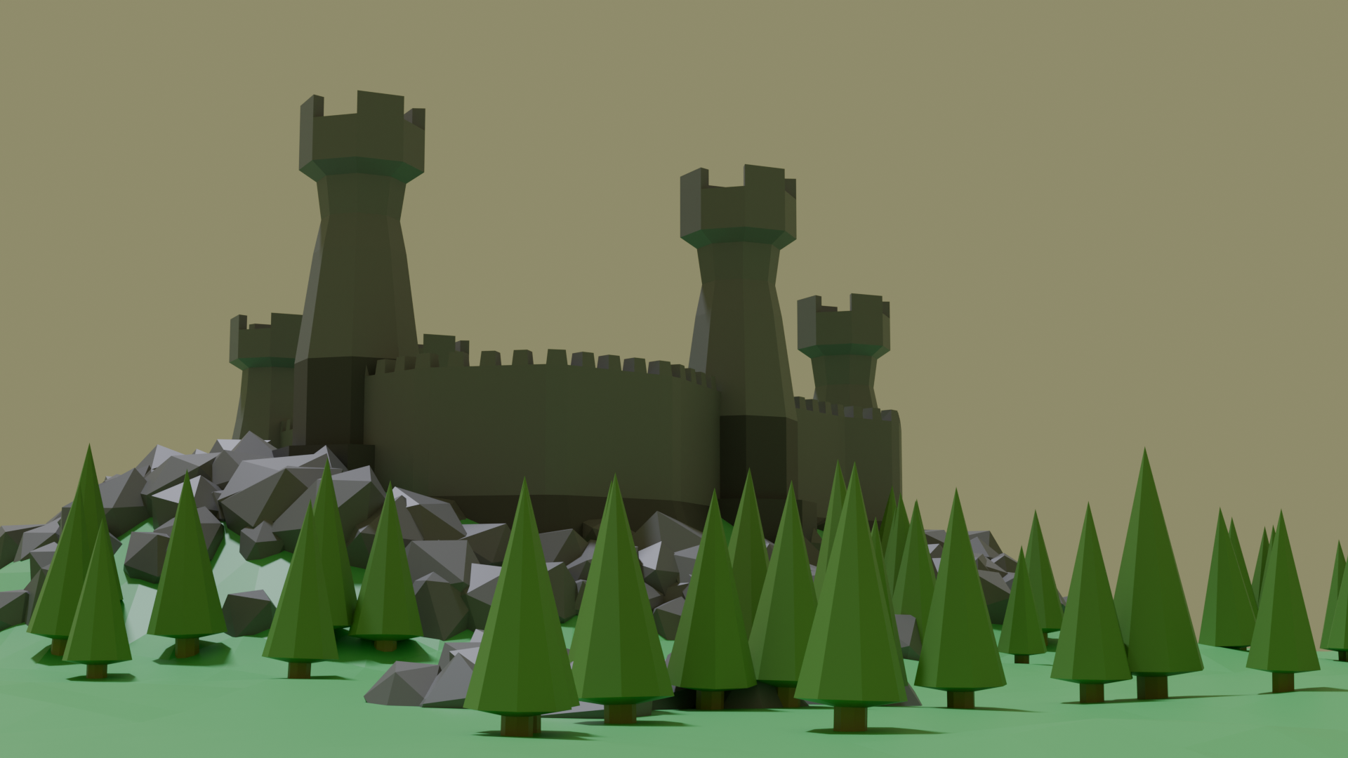 Low Poly Castle by De Alpe Game Art