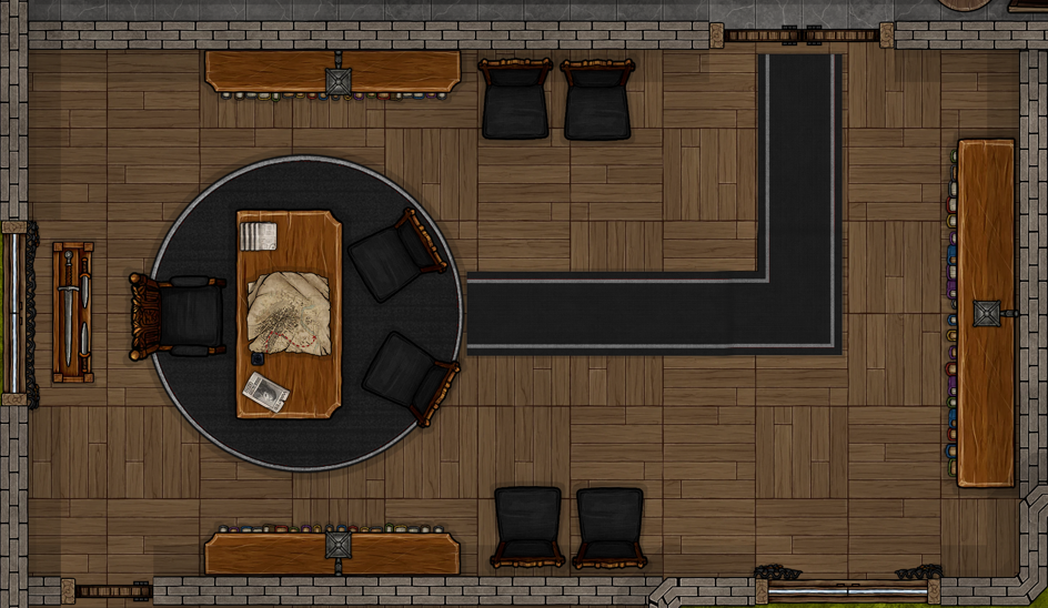 Grand Noble Manor [Battlemap + VTT] by Roald Maps