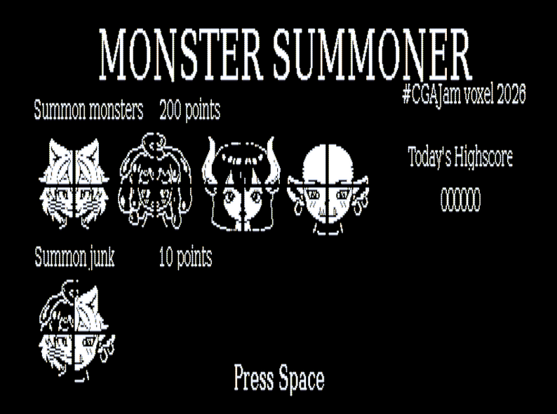 [MSDOS] Monster Summoner by voxel