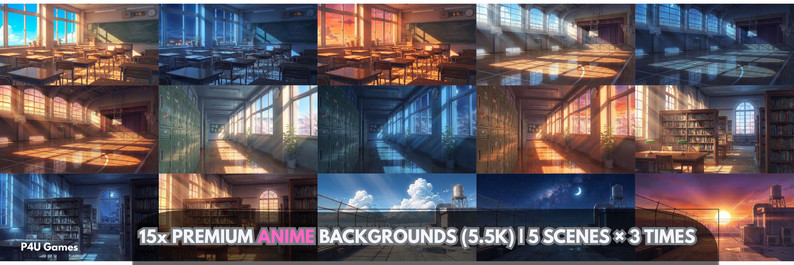 Visual Novel Backgrounds: Anime School Life (Ultra HD 5504 x 3072) by ...