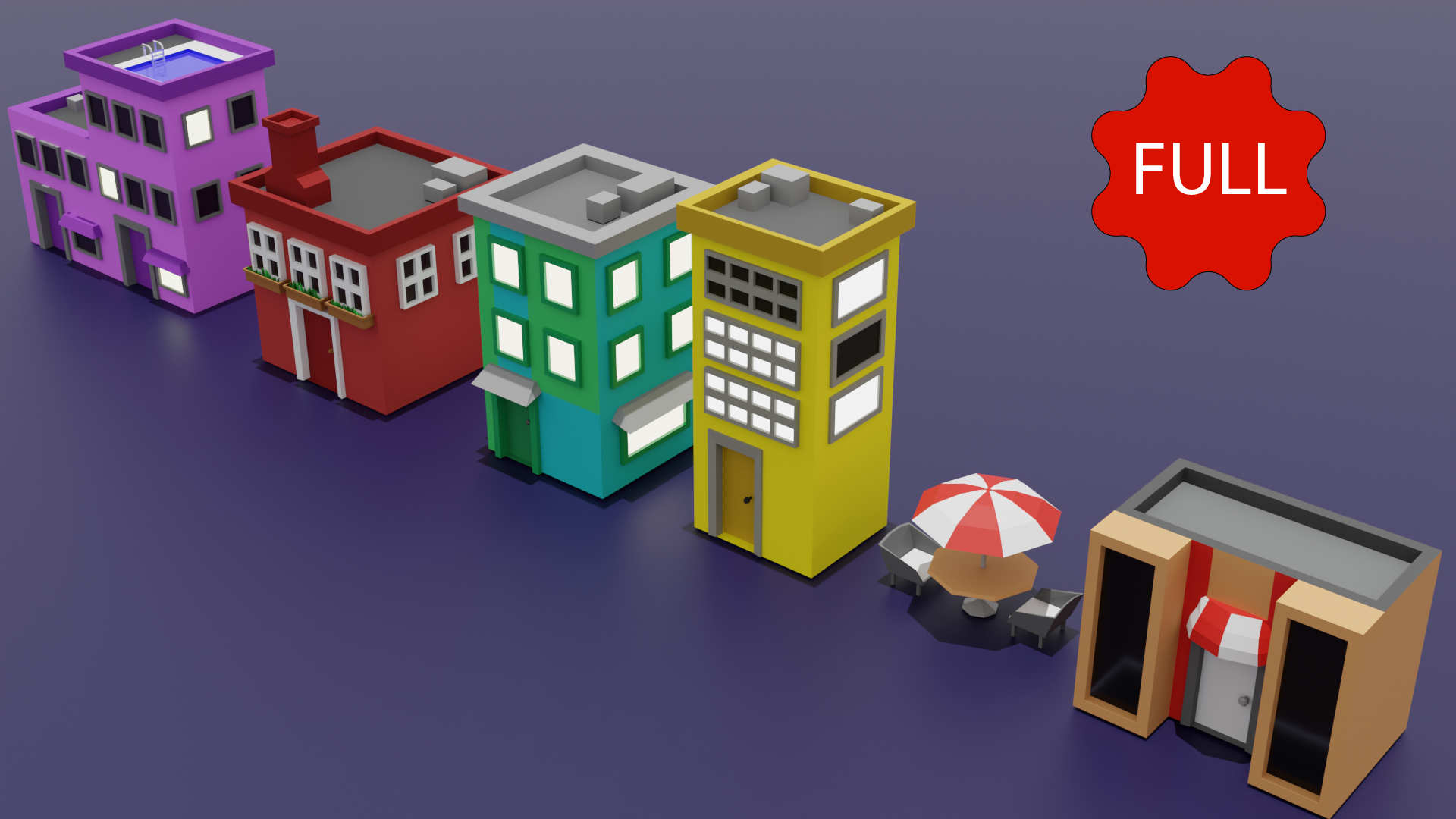 Low Poly City Buildings Pack – Game Ready 3D Assets (Unity,Unreal ...