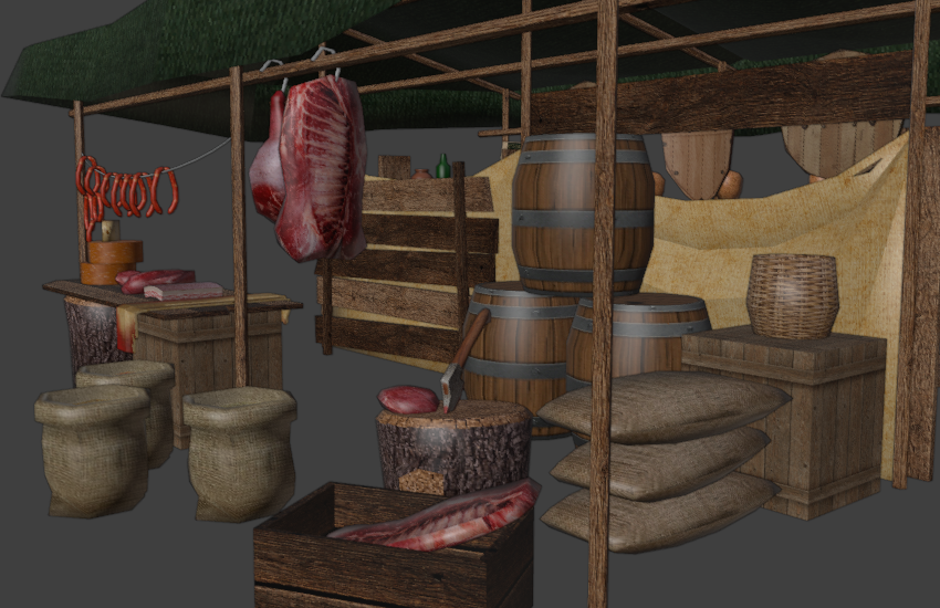 PS1 | PSX Medieval Market by CursedLake